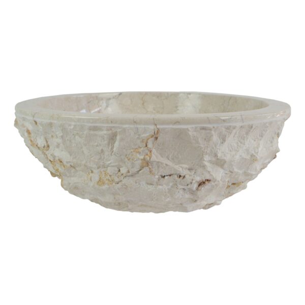 Marmer waskom 40x15 cm natuursteen rond zwart | Jouwtegel.nl